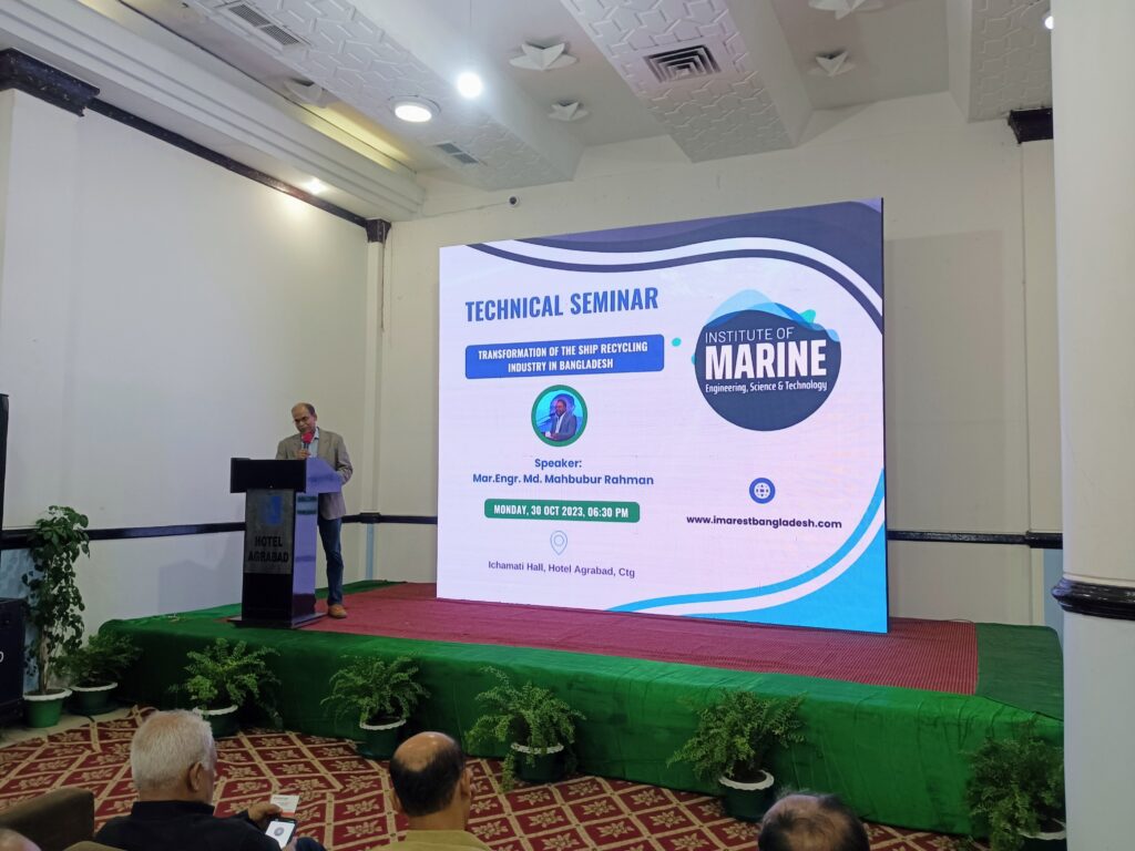 Seminar on “Transformation of the ship recycling industry in Bangladesh ...